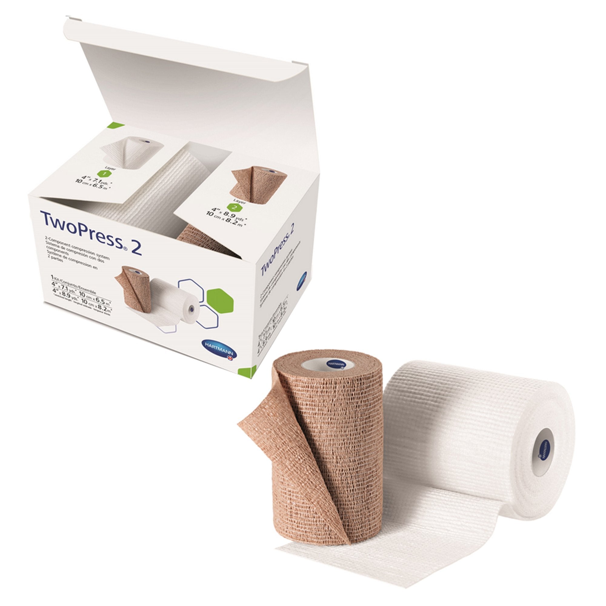 2 Layer Compression Bandage System TwoPress® 2 4 Inch X 7 Yard / 4 Inc ...